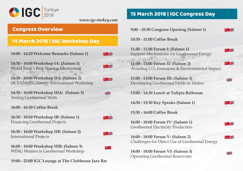 IGC Türkiye 2018 Jeotermal Kongresi Final Programını Yayınlandı | JeotermalHaberler - Jeotermal ...